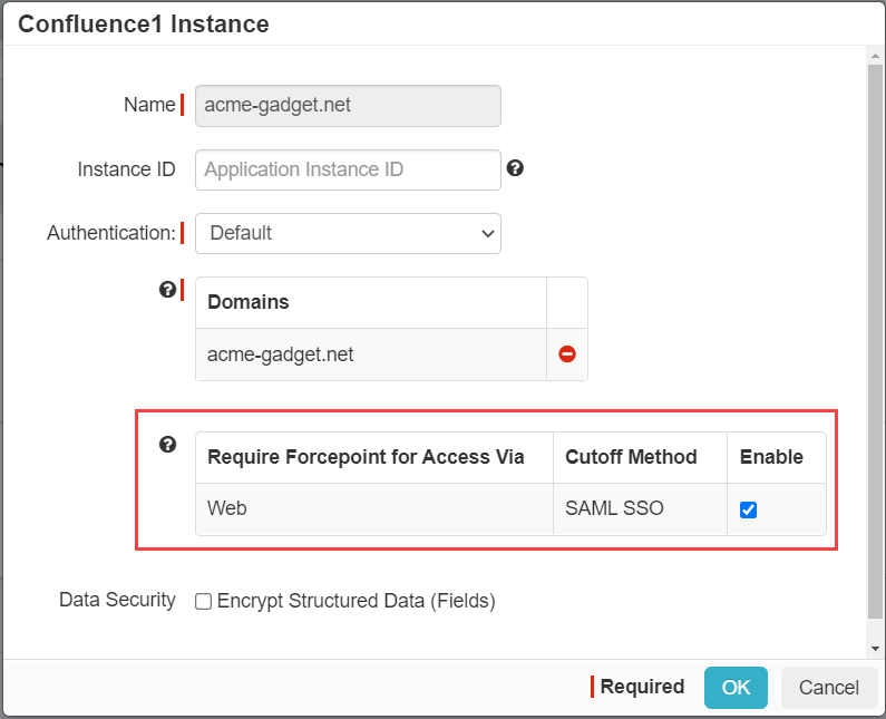 Configuring SSO for custom application